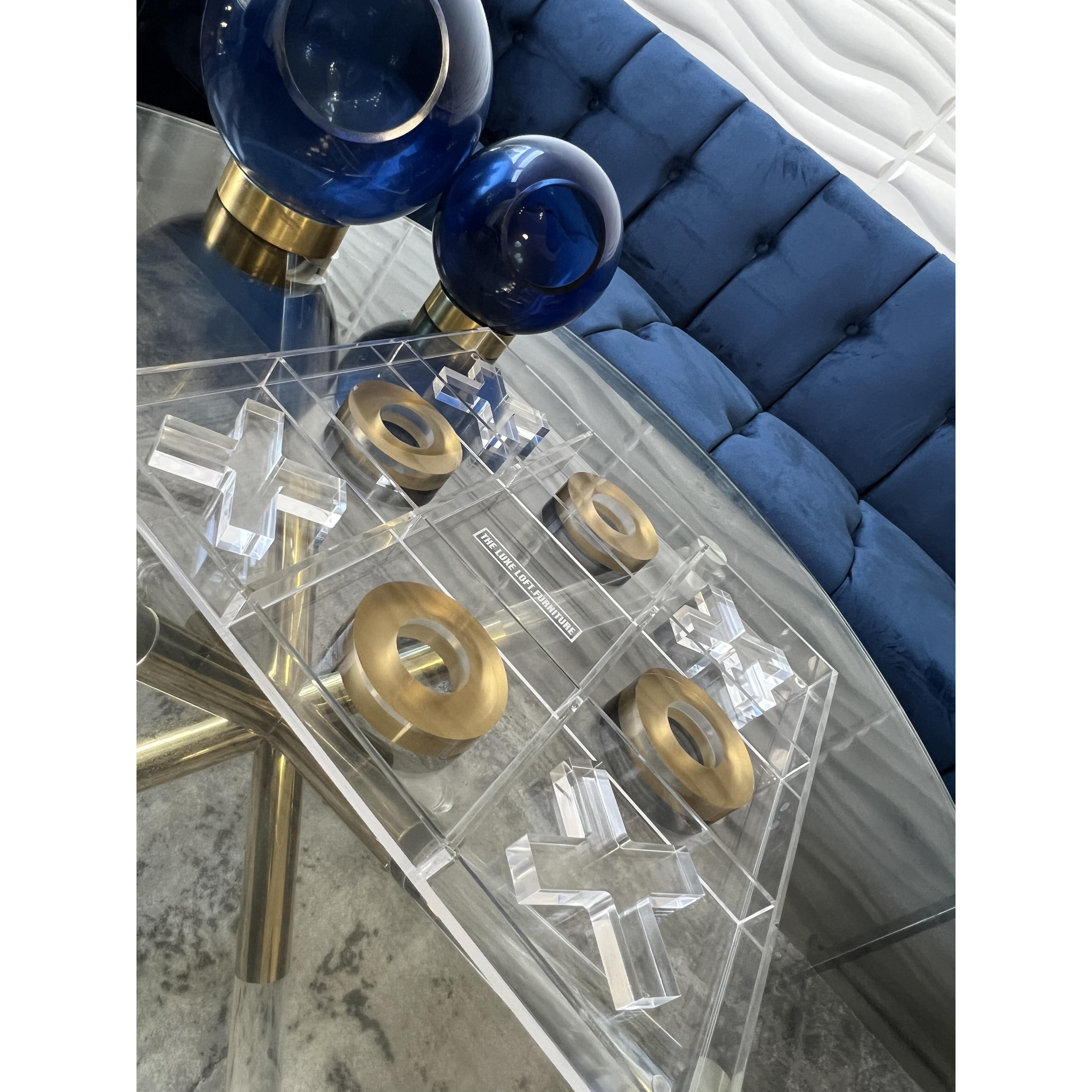 Luxe Loft Tic Tac Toe - Clear/Gold